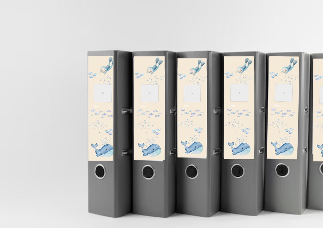 Folder Spine Little Whale set for Nursery/daycare/kindergarten/child ...