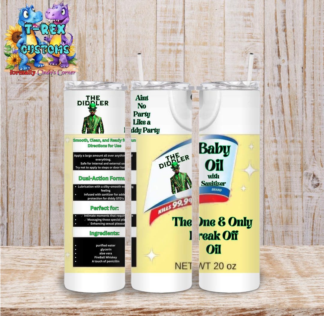 The Diddler Baby Oil Freak off Oil 20oz Tumbler - Etsy