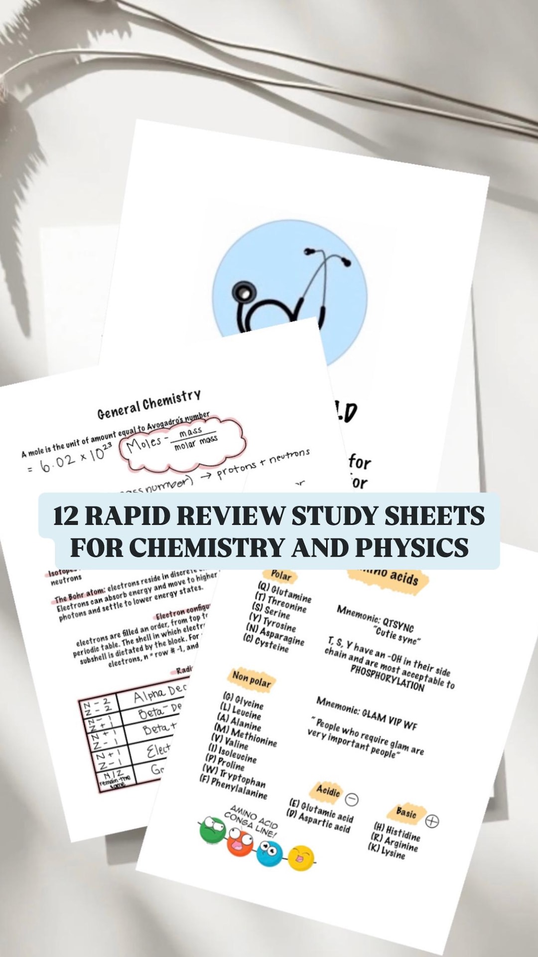 MCAT Chemistry & Biochemistry Study Notes: Premed Prep (digital ...