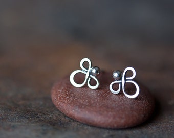 Tiny Dainty Silver Earrings Small silver hoop earrings | Etsy