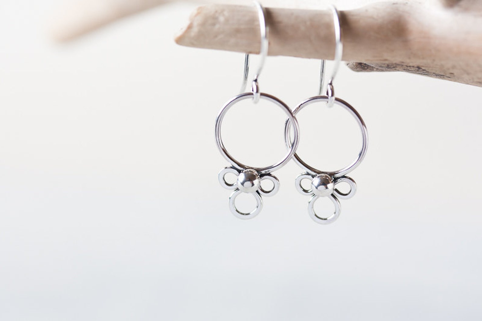 Tiny Dainty Silver Earrings Small Silver Hoop Earrings | Etsy