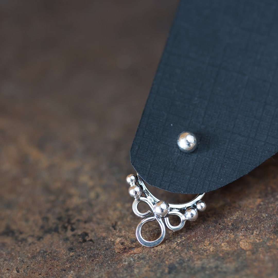 Dainty Front Back Earring SET, Handcrafted Sterling Silver Ear Jackets ...