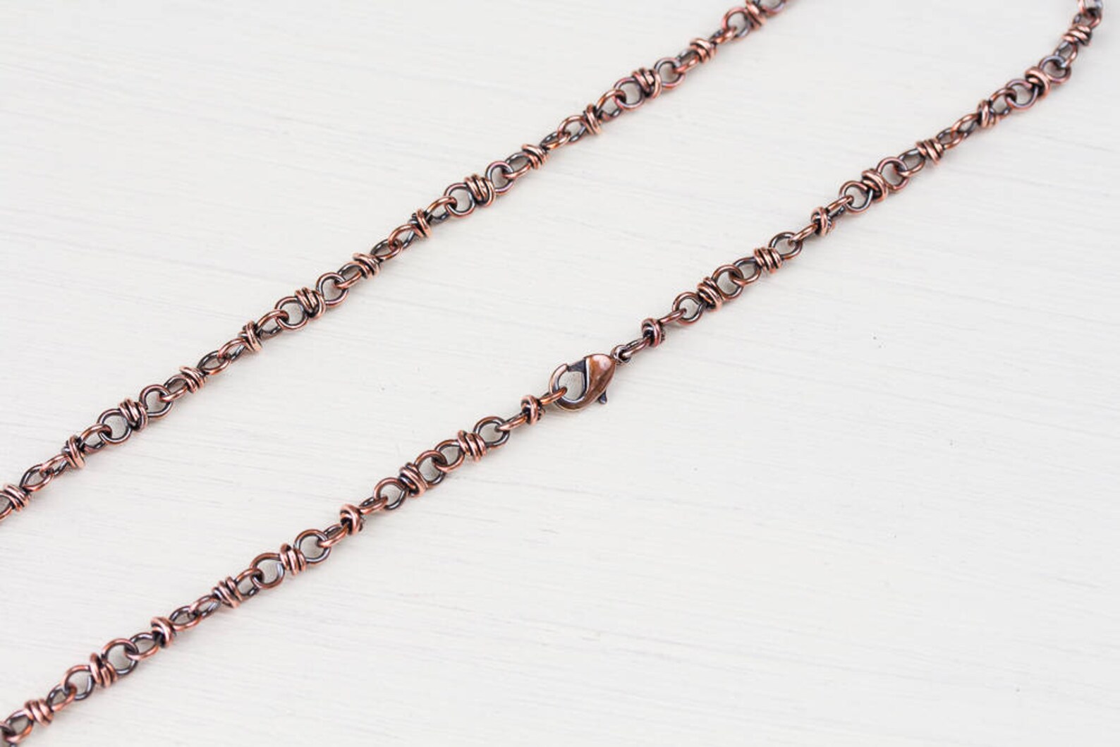Handcrafted Copper Chain Necklace Oxidized Copper Necklace | Etsy