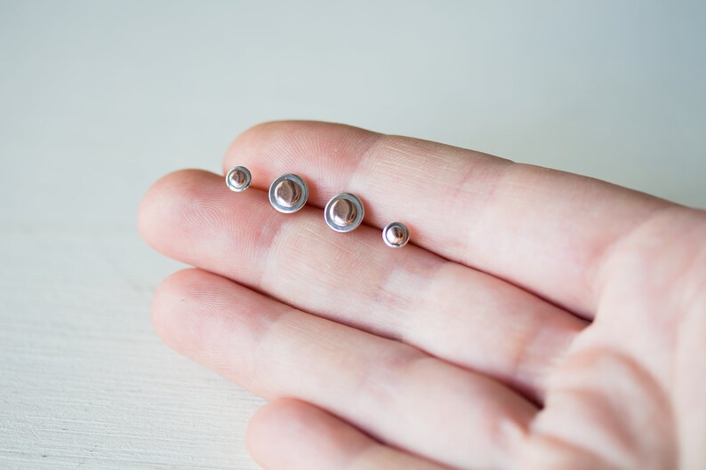 Stylish Double Piercing Earrings Set Sterling Silver and | Etsy