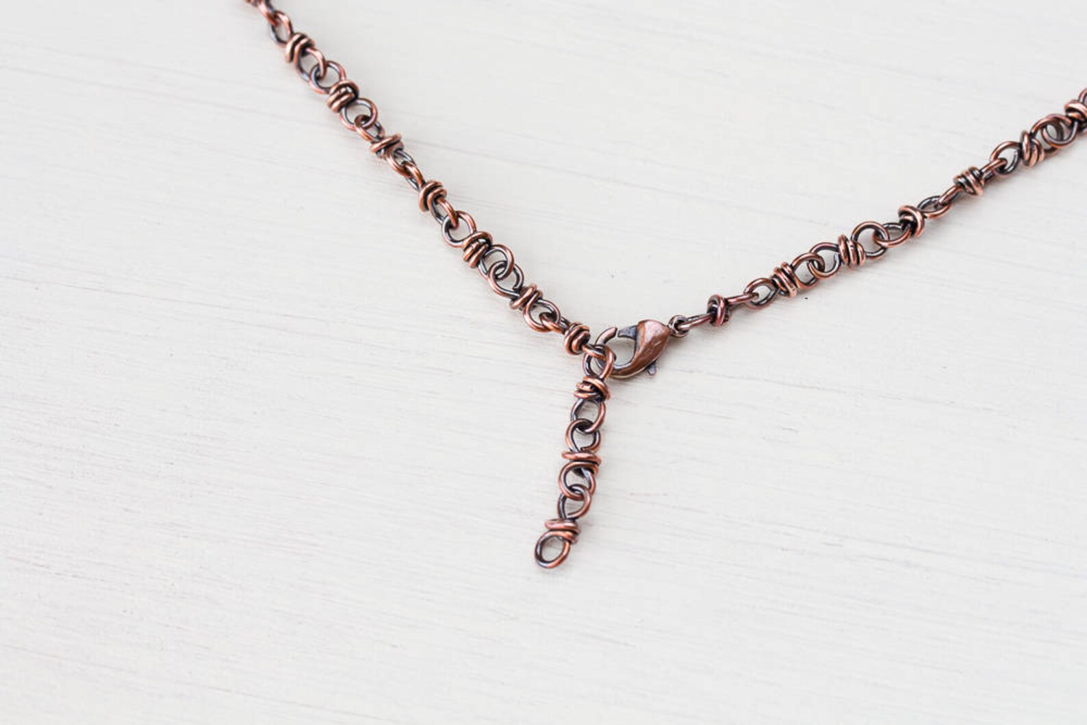 Handcrafted Copper Chain Necklace Oxidized Copper Necklace | Etsy