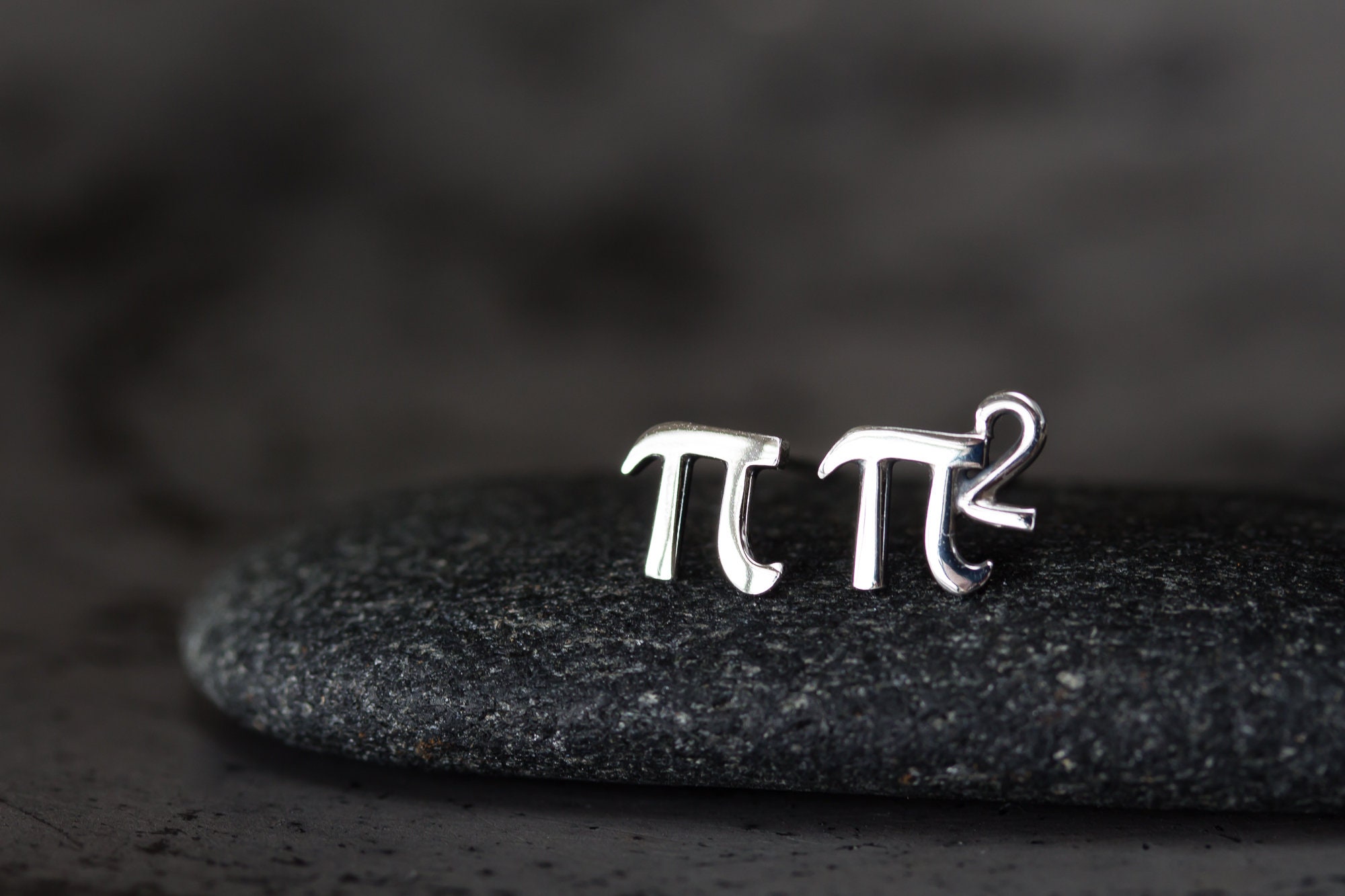 Mismatched Pair of Cute Tiny Pies - Mini π and π Squared Stud Earrings ...