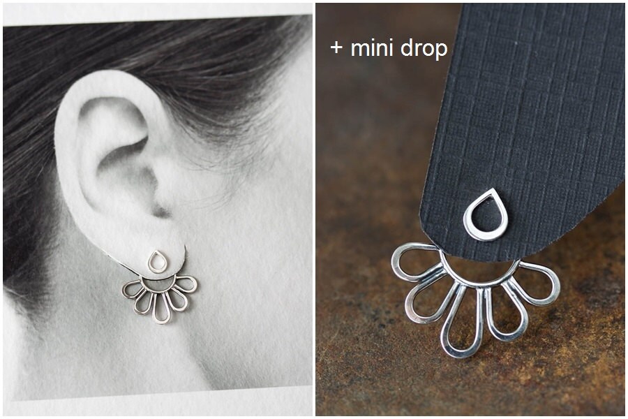 Minimalist Silver Ear Jacket Modern Minimal Sterling Silver | Etsy