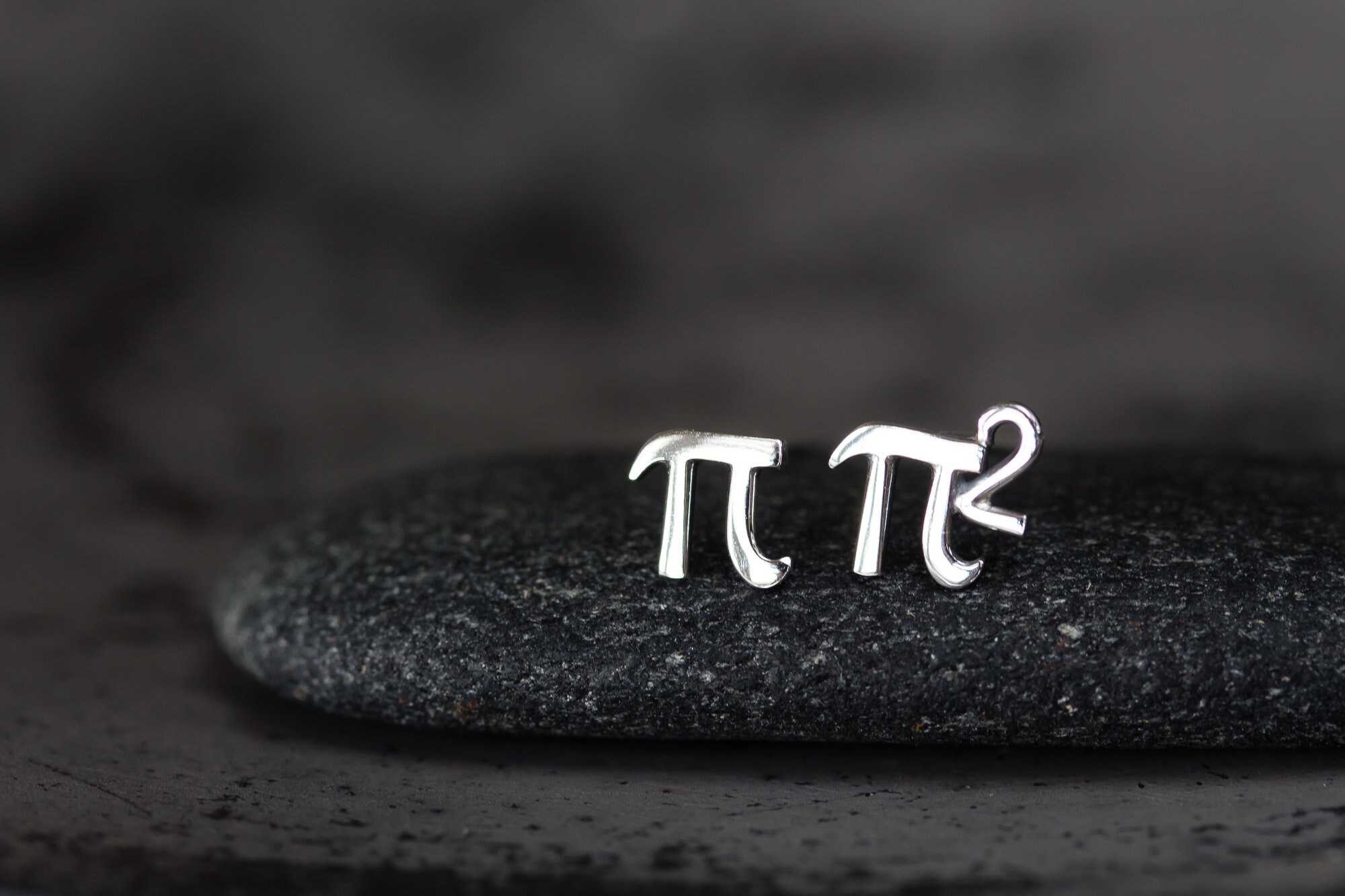 Mismatched Pair of Cute Tiny Pies - Mini π and π Squared Stud Earrings ...