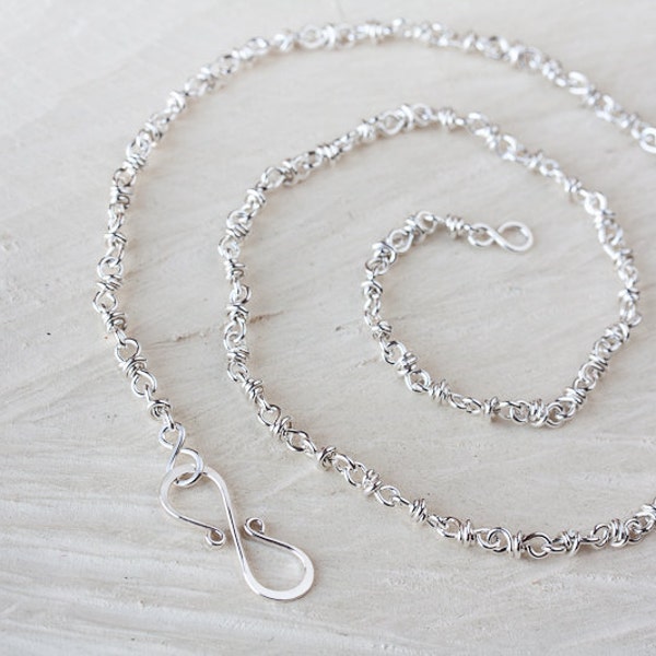 Silver Wrap Necklace - Etsy