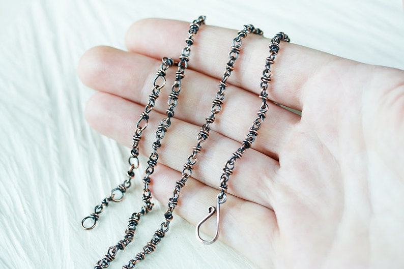 Handmade Adjustable Copper Chain for Pendant Wire Wrapped - Etsy