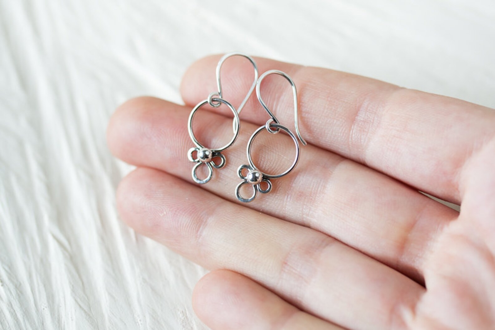 Tiny Dainty Silver Earrings Small Silver Hoop Earrings | Etsy
