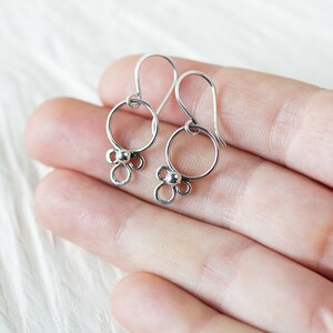 Tiny Dainty Silver Earrings, Small Silver Hoop Earrings, Sterling ...