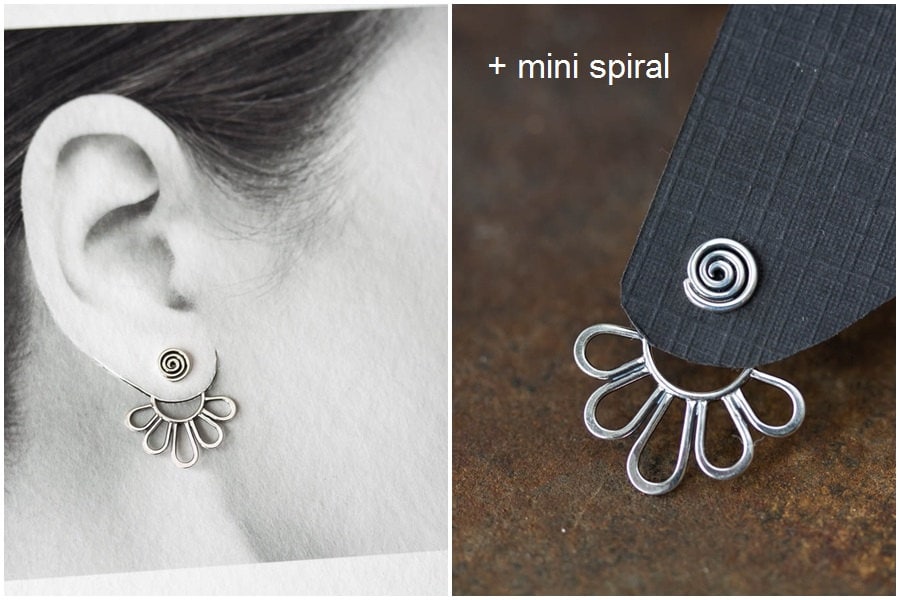 Minimalist Silver Ear Jacket Modern Minimal Sterling Silver | Etsy