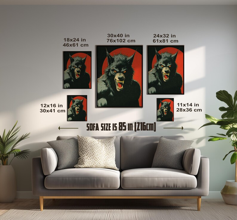 Retro Werewolf Horror Poster: Vintage Comic Book Style Halloween Art - Etsy