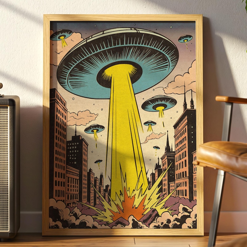 Sci Fi Mcm Poster - Etsy UK