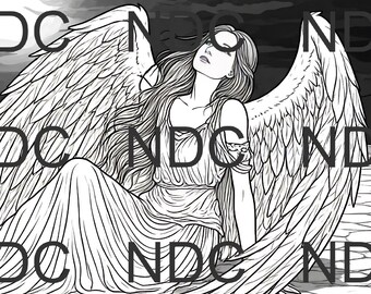 Fallen Angel - Printable Digital Download - Digital Art - High ...
