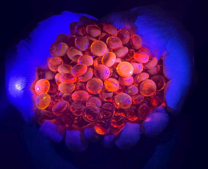 Vintage Amber Cadmium Glass Flat Bottomed Marbles/pebbles (1/2") - Etsy