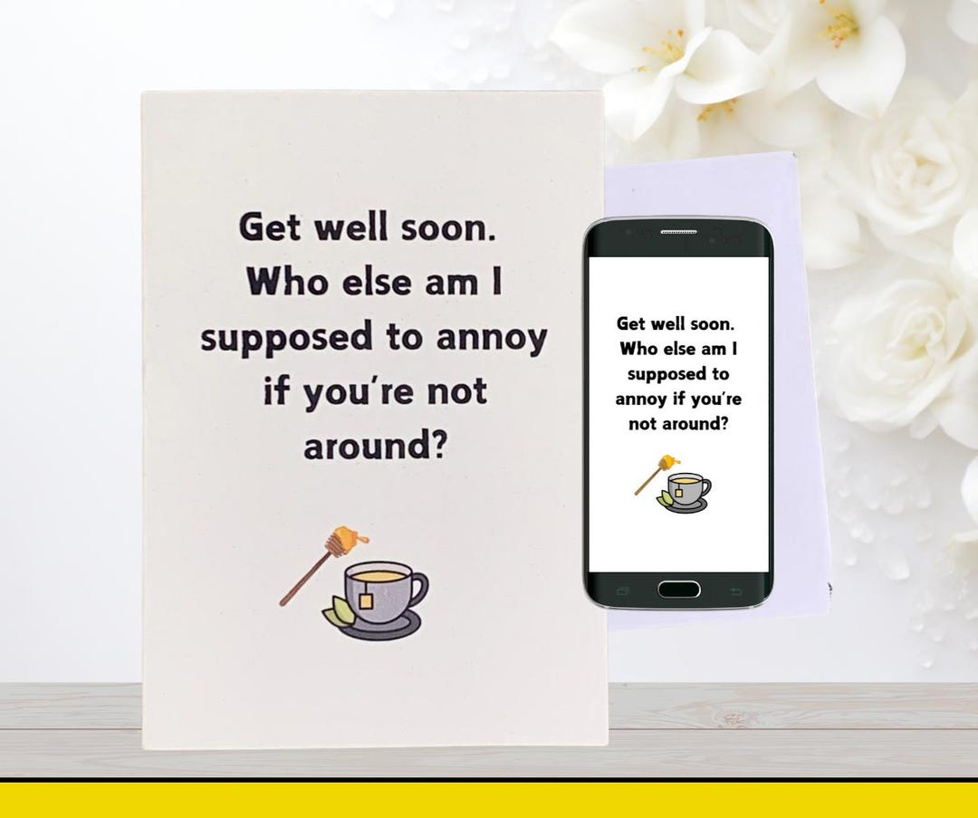 Funny Get Well Soon Card | Printable Get Well Card & E-card for Mobile ...