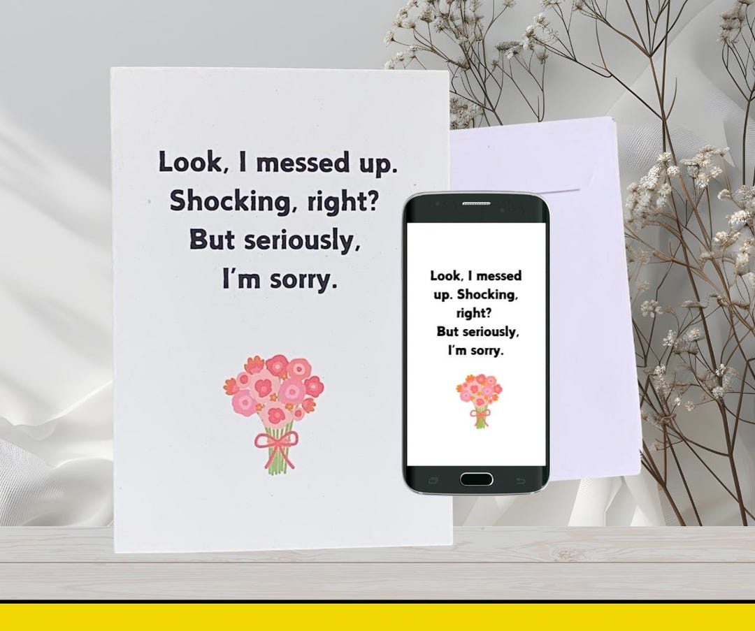 Funny Sorry Card | Printable Sorry Card & E-card for Mobile Phone | I ...