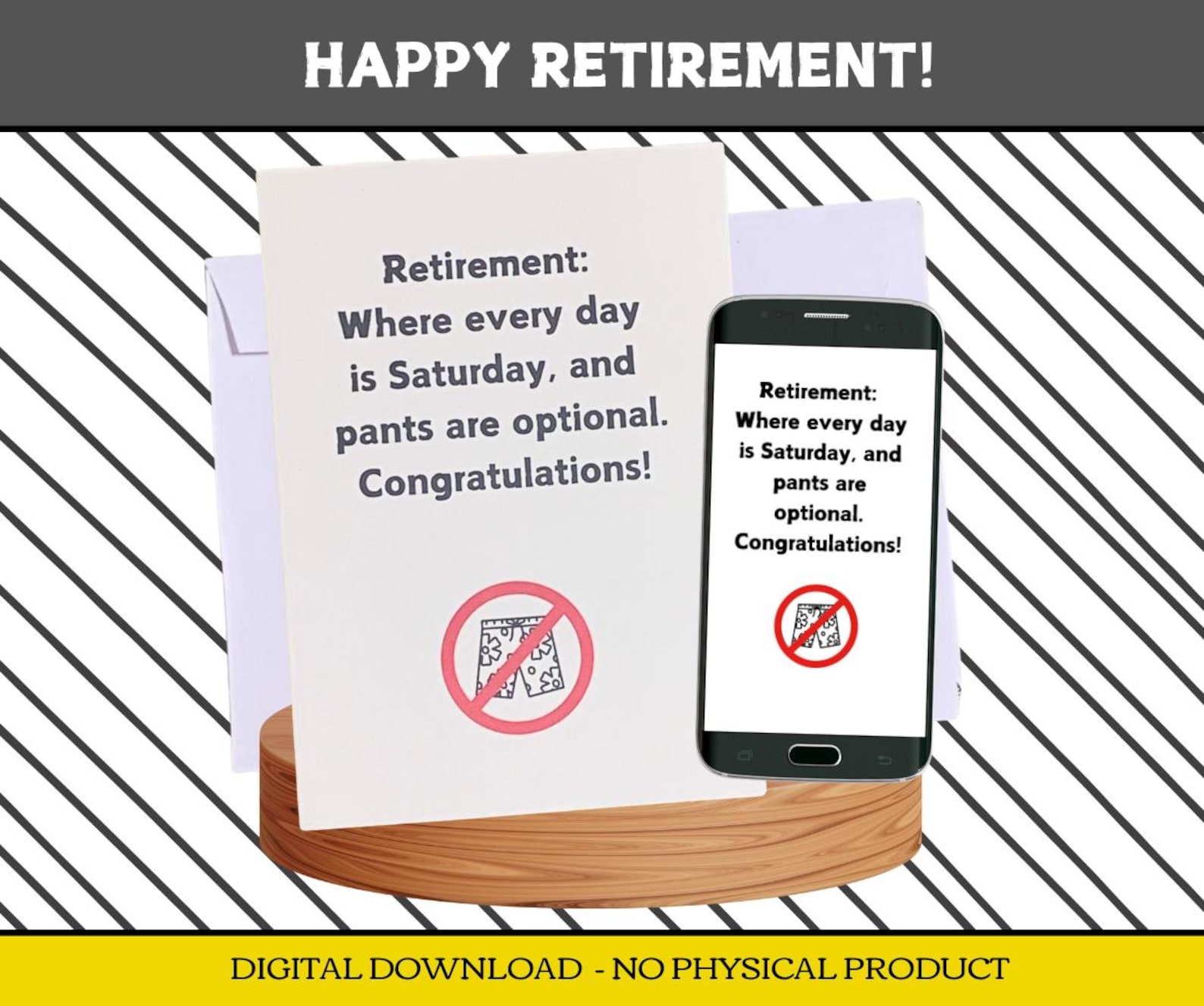 Funny Printable Retirement Card | “saturday is Everyday” | Instant ...