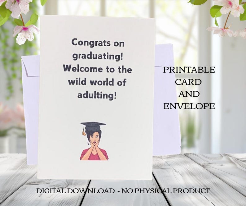 Funny Printable Graduation Card | Instant Download | Digital Congrats ...