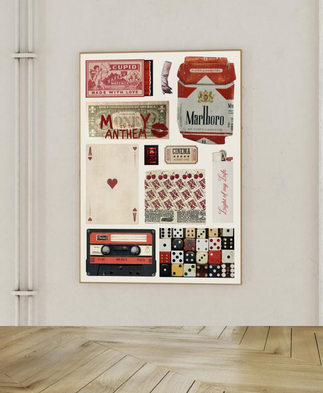 Vintage Collage Print | Grunge, Retro, Vintage Collage Wall Art | Funky ...