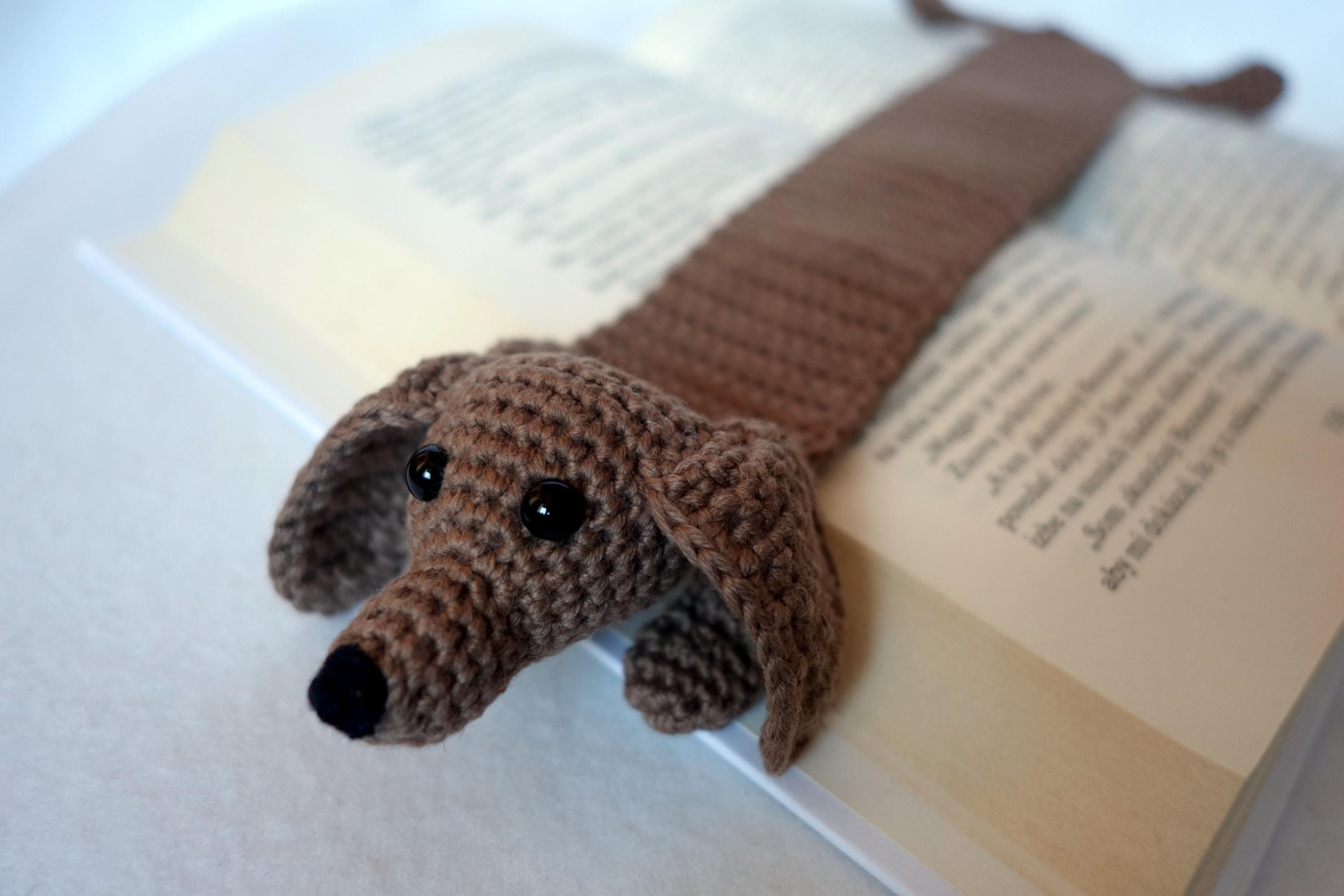 Crochet Bookmark Dachshund Pattern Etsy