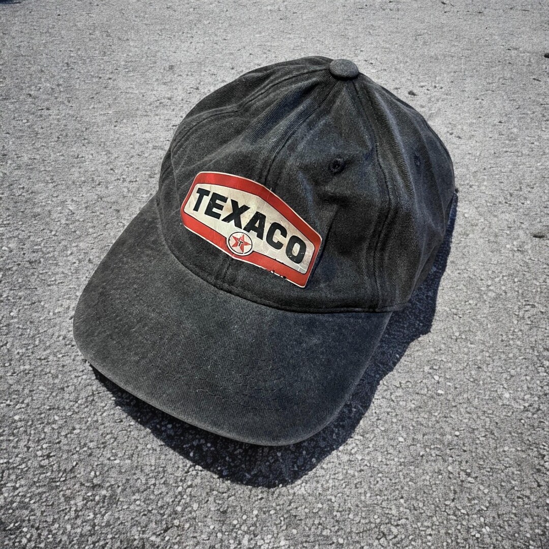 Vintage Style Baseball Cap in Black With Red White Texaco Logo. - Etsy