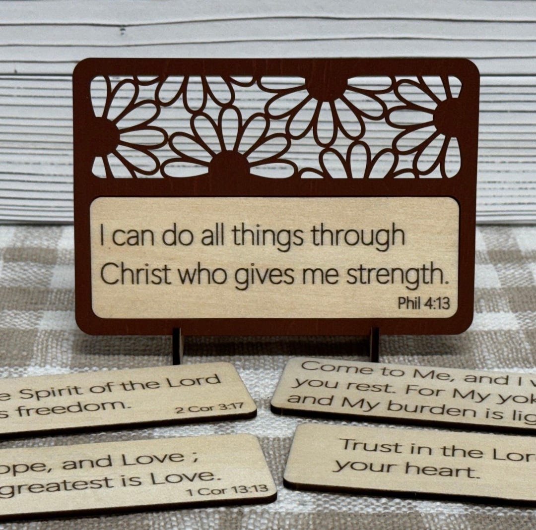 Daisies Bible Verse Display, Daily Scripture, Religious Gift - Etsy