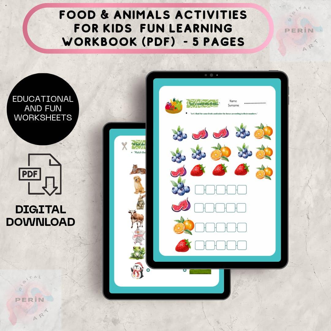 Animals and Nutrition (PDF) Preschool Activity Worksheet - Animals ...