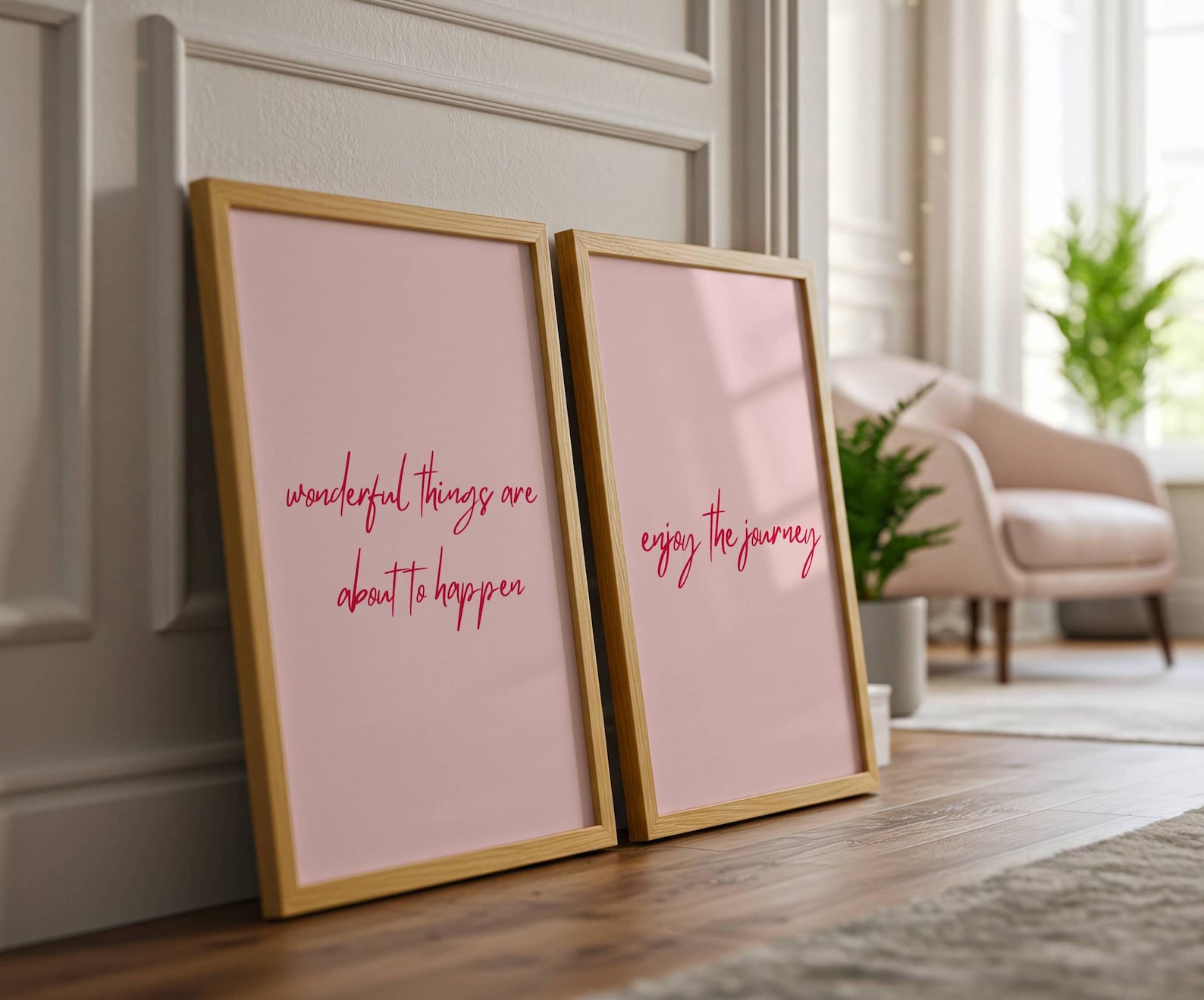 Pink Positive Affirmation Prints Set: Trendy Dorm Decor (digital ...