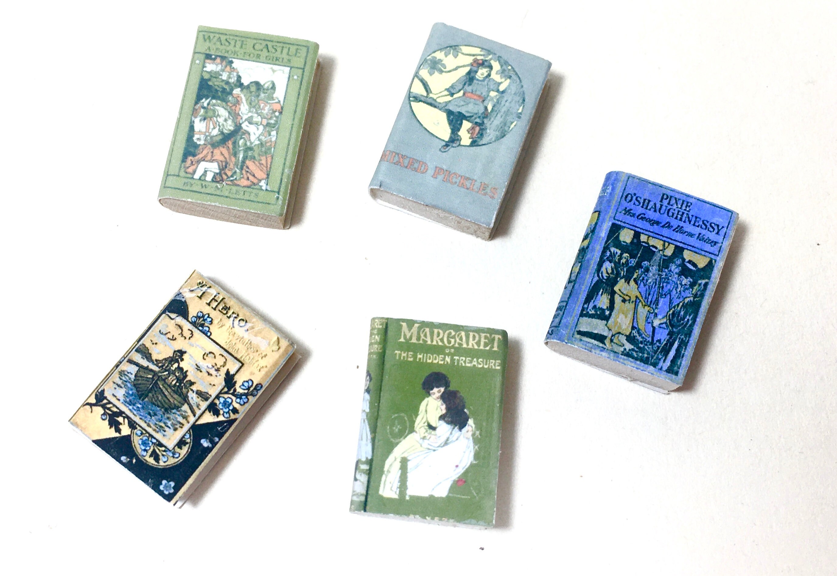 5 Children's Story Books Handmade Dolls House Miniatures | Etsy