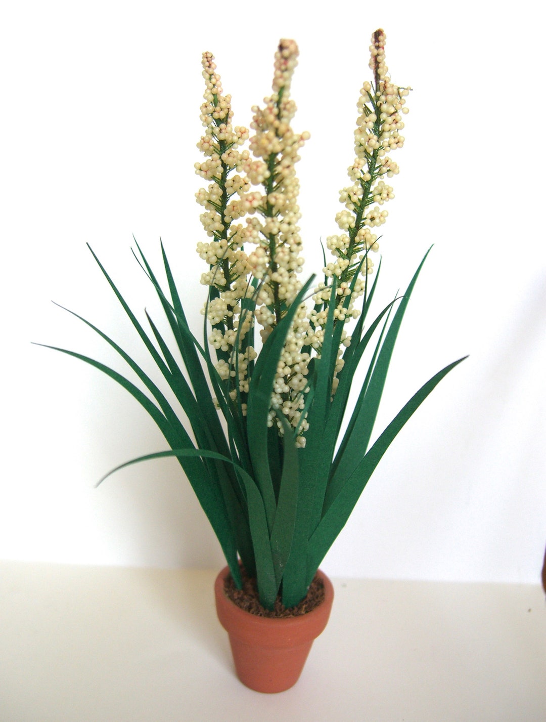 Handmade PLANT Flowering Yucca Miniature Dolls House Flower Garden ...