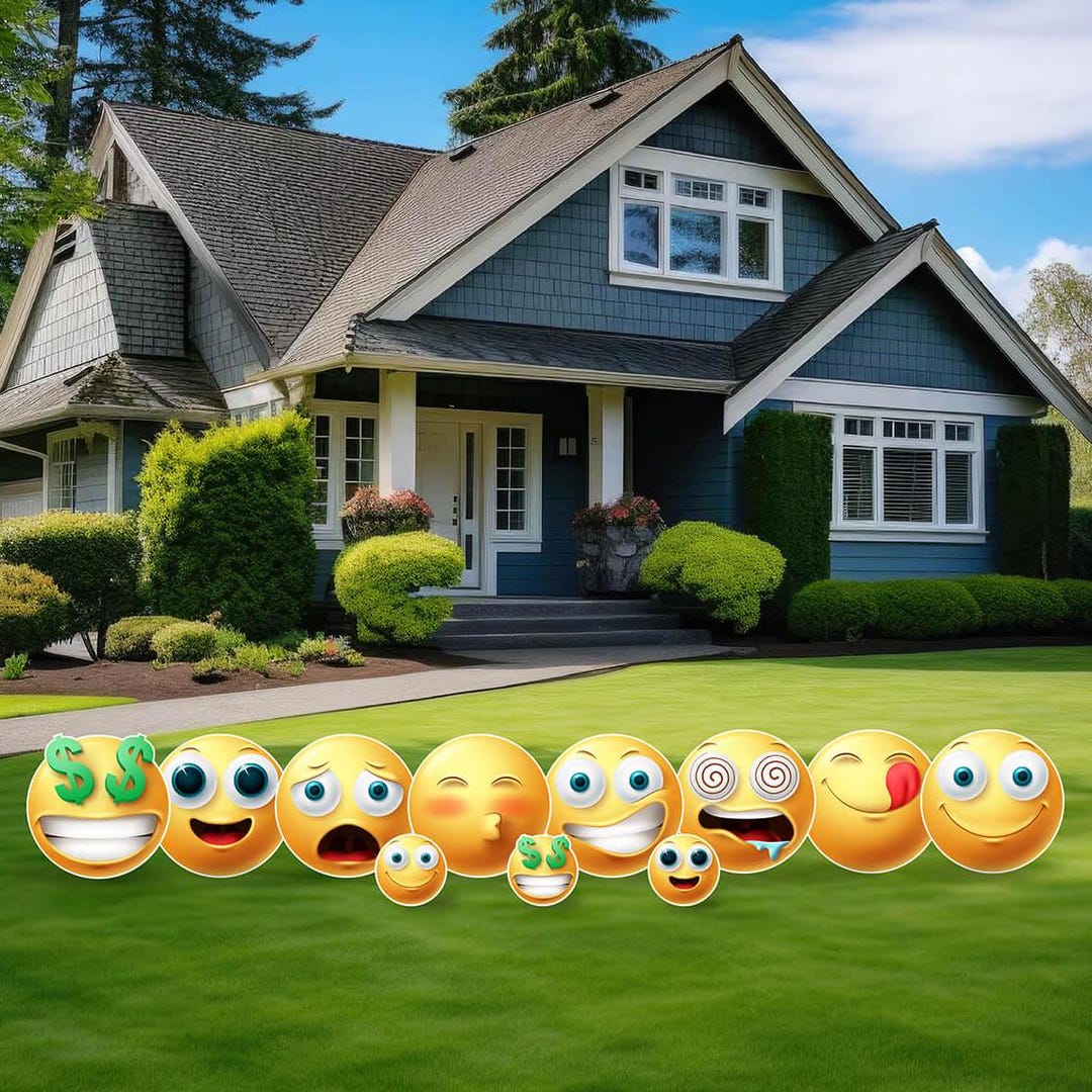 3D Emojis Yard Card Flair Set Part 1 - Etsy