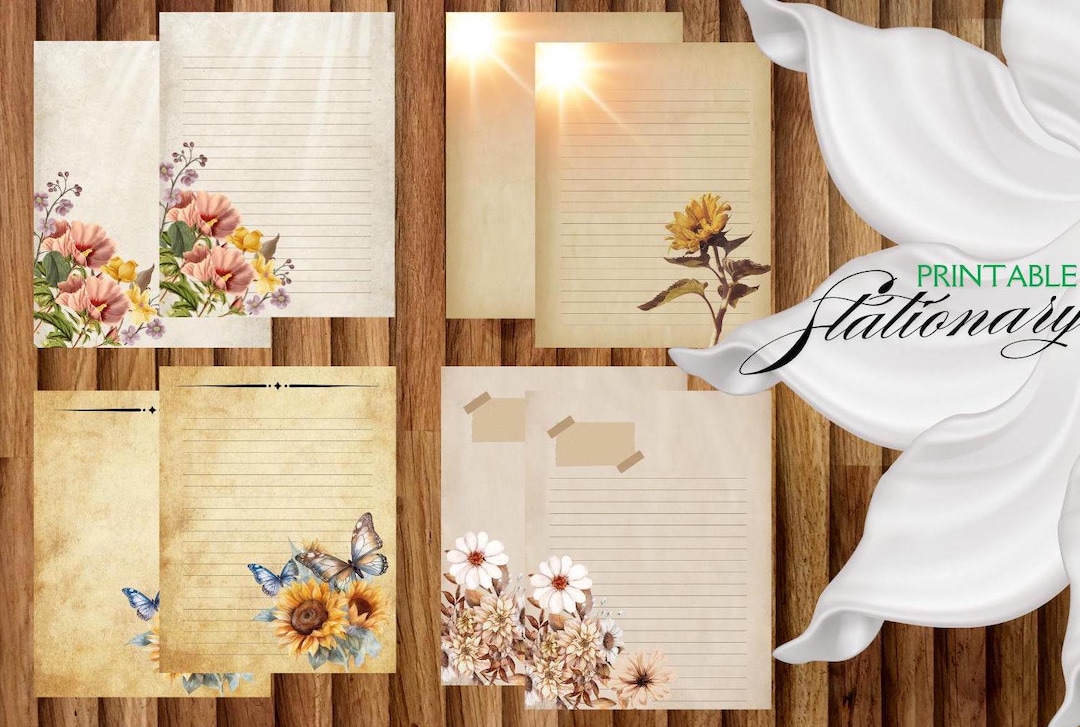 Stationery Paper, Digital Download, Elegant Paper, Writing Paper ...