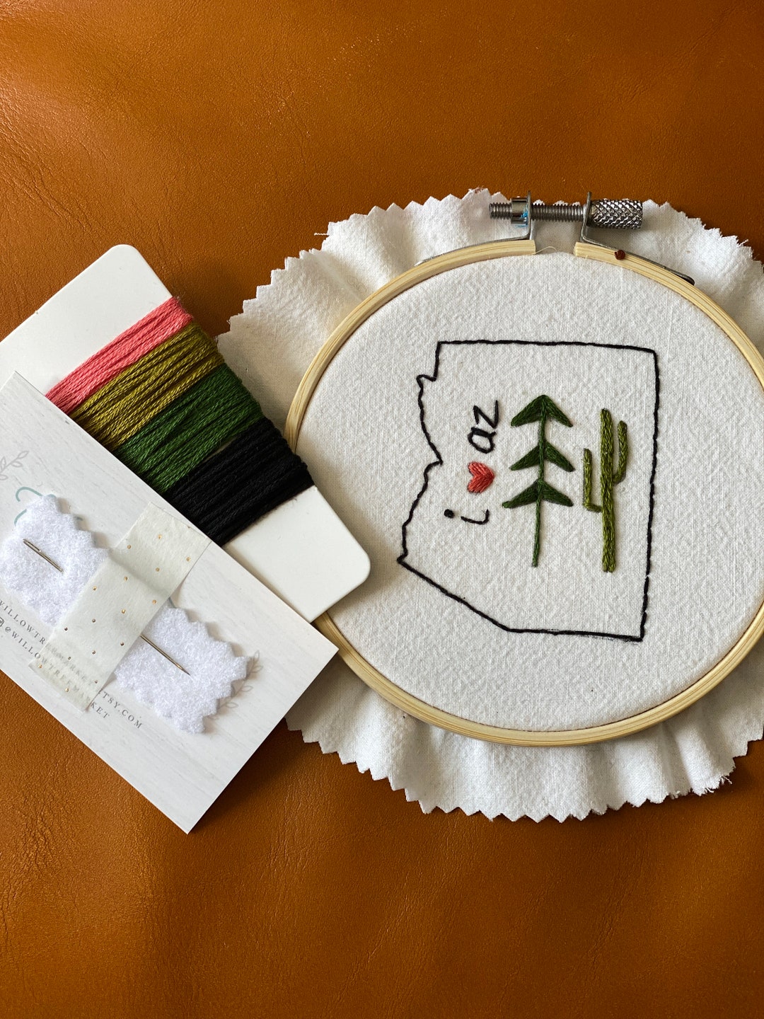 Arizona Embroidery Kit, Hand Embroidery Kit Beginner Embroidery Kit ...
