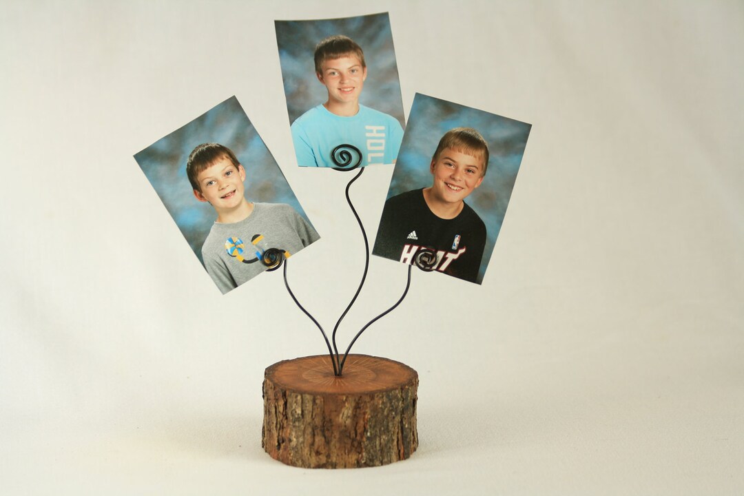 Rustic Wooden Tree Branch Picture Photo Card Holder Stand - Etsy