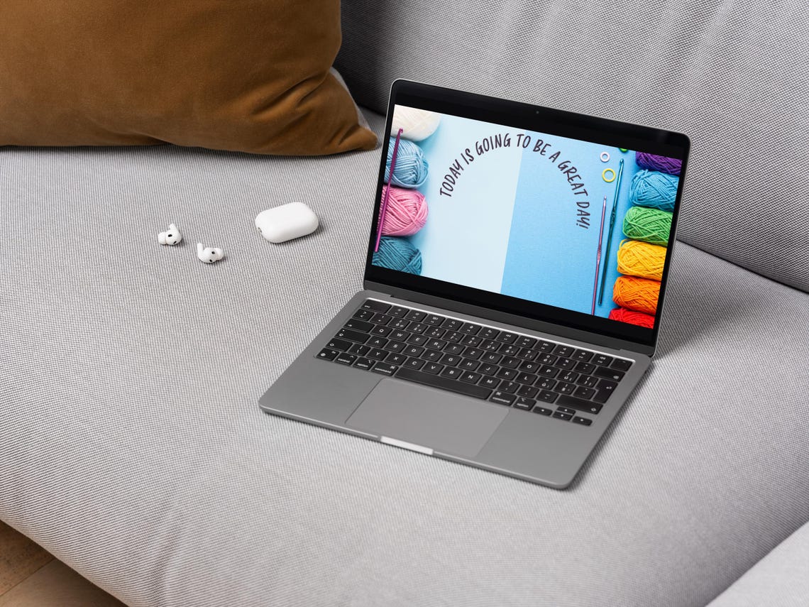 Cozy Crochet Computer Wallpaper: Yarn Lover Desktop Background (PNG) - Etsy