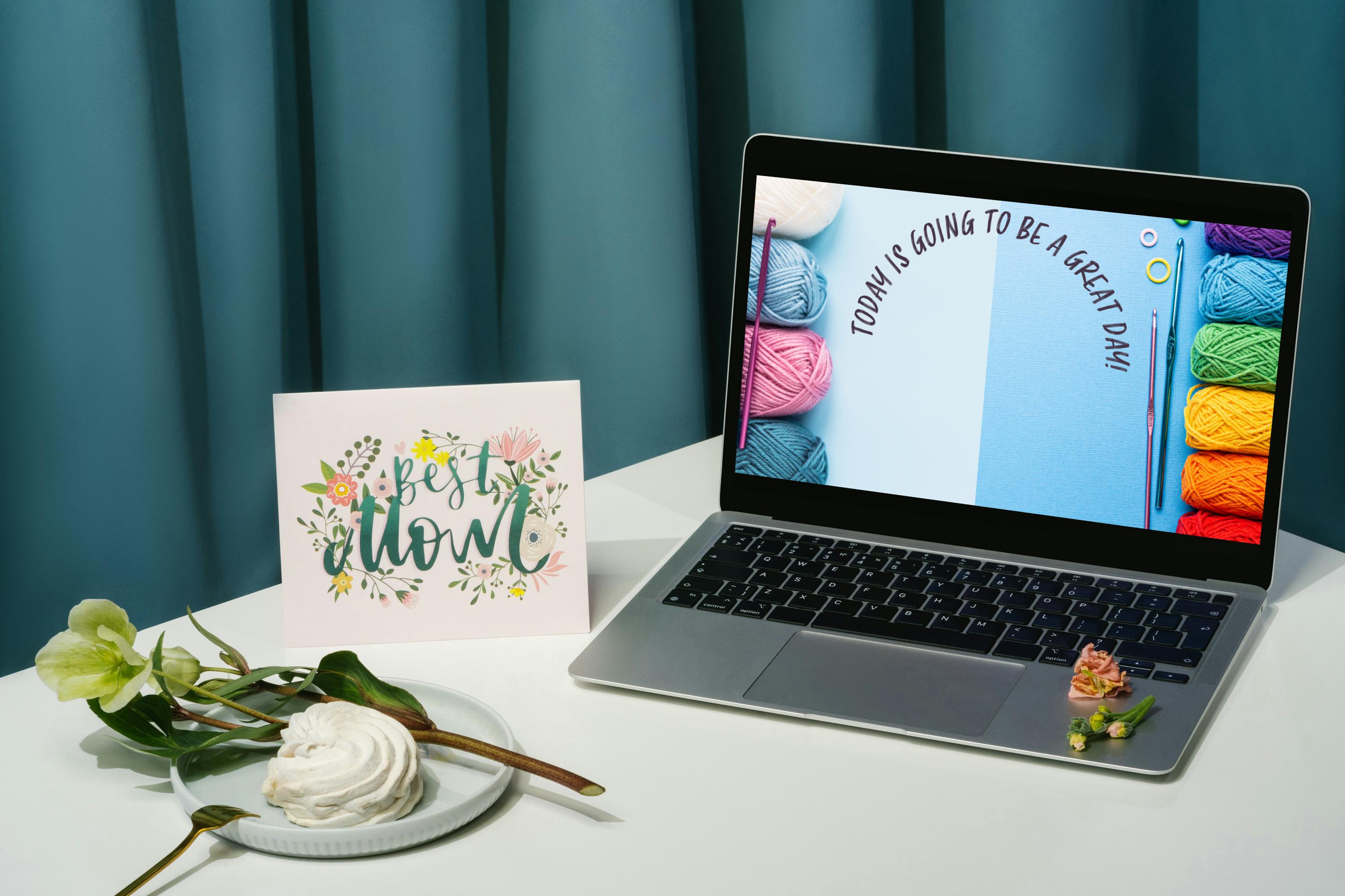 Cozy Crochet Computer Wallpaper: Yarn Lover Desktop Background (PNG) - Etsy