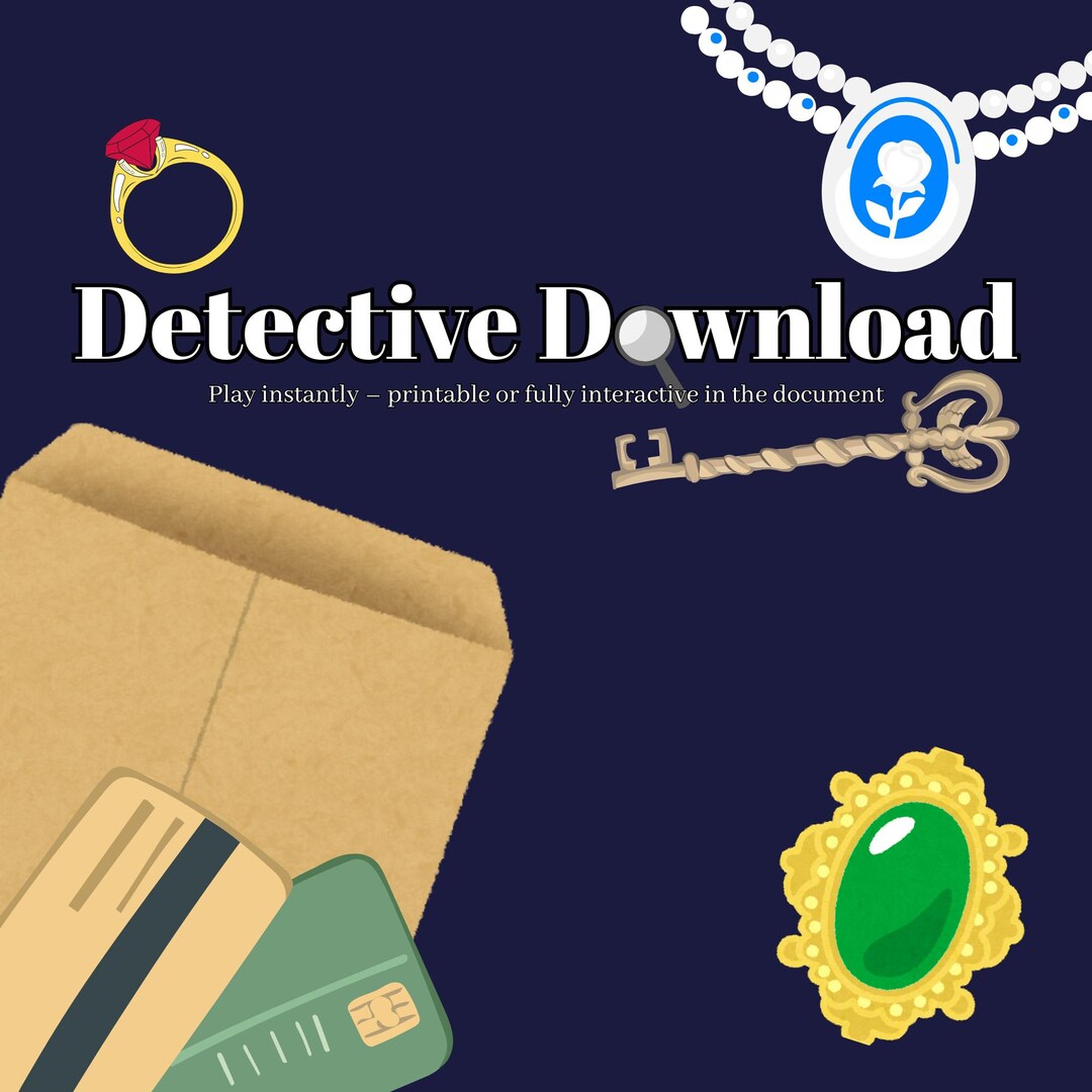 Printable Detective Game, Solve the Mystery (digital Download) - Etsy