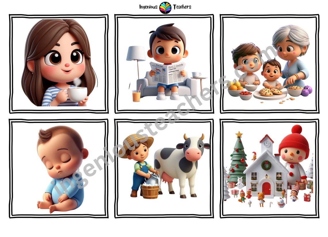 Present Simple Vs Continuous Flashcards - Etsy