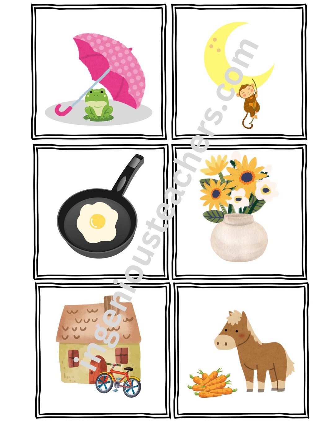 Placement Flashcards A1 - Etsy