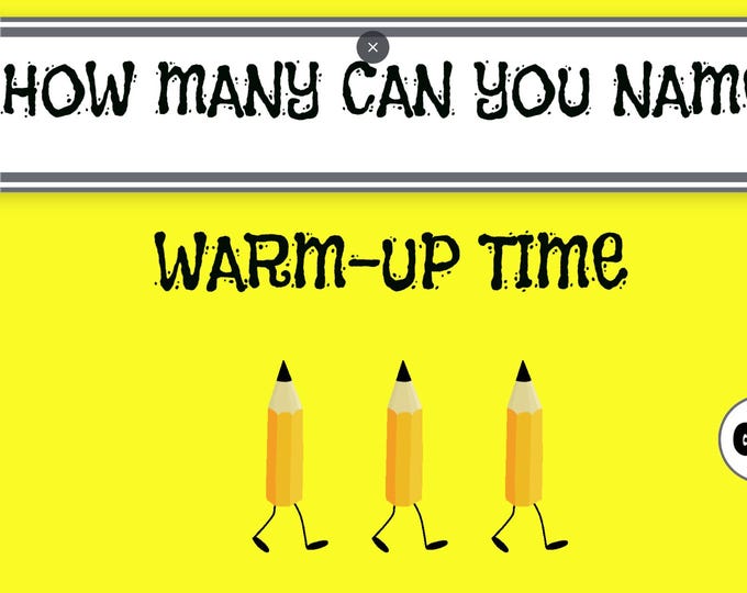 How Many Can You Name - Warm-up Time - REUSABLE Genially Interactive ...