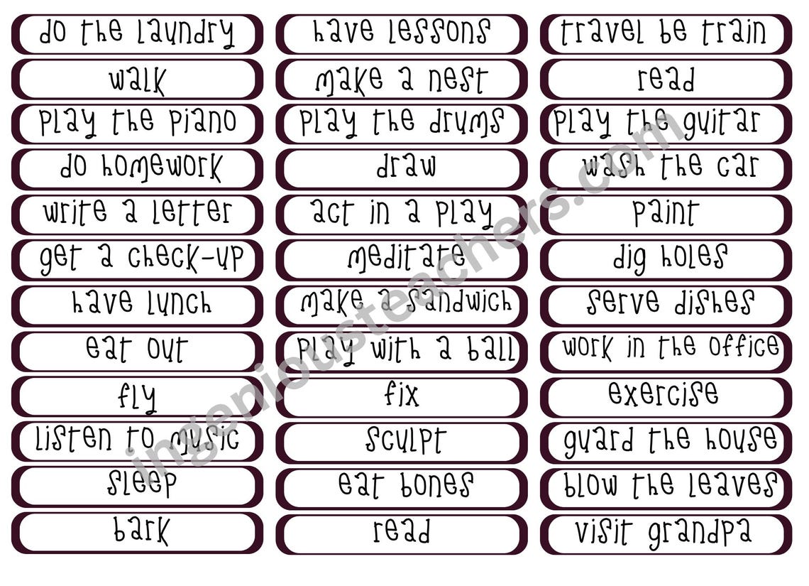 Present Simple Vs Continuous Flashcards - Etsy