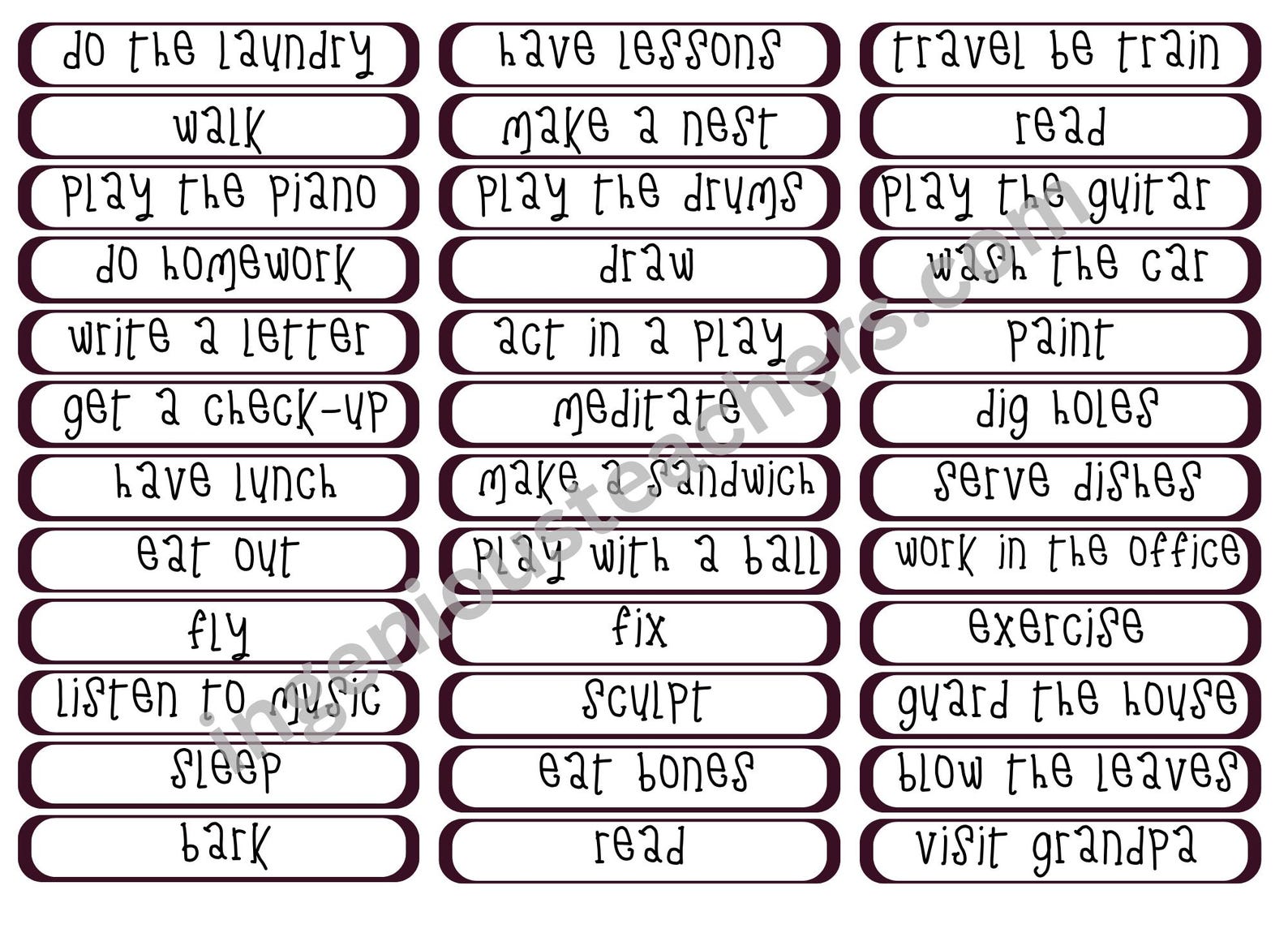 Present Simple Vs Continuous Flashcards - Etsy