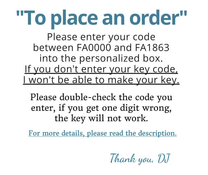 1965-1990 Ford Keys Ignition Key Cut by Code Enter Your Code FA0000 ...