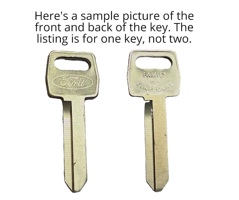 1965-1990 Ford Keys Ignition Key Cut by Code Enter Your Code FA0000 ...