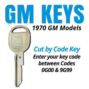 1970 GM Keys GMC Chevy Pontiac Buick Cadillac Oldsmobile Trunk Glovebox ...