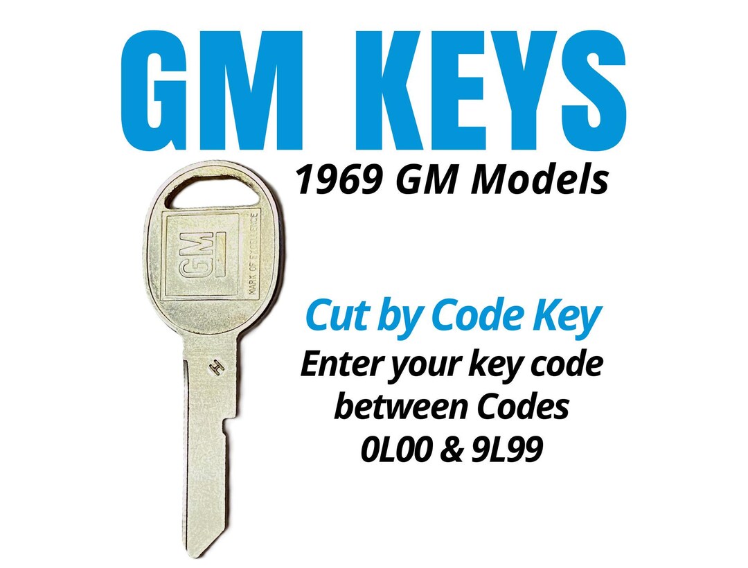 1969 GM Keys GMC Chevy Pontiac Buick Cadillac Oldsmobile Trunk Glovebox ...