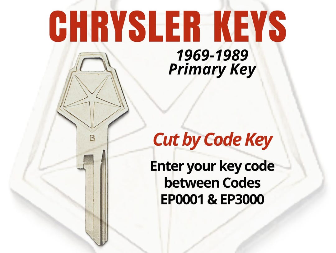 Chrysler Mopar Key Cut by Code (1969-1989): EP0001-EP3000 - Etsy
